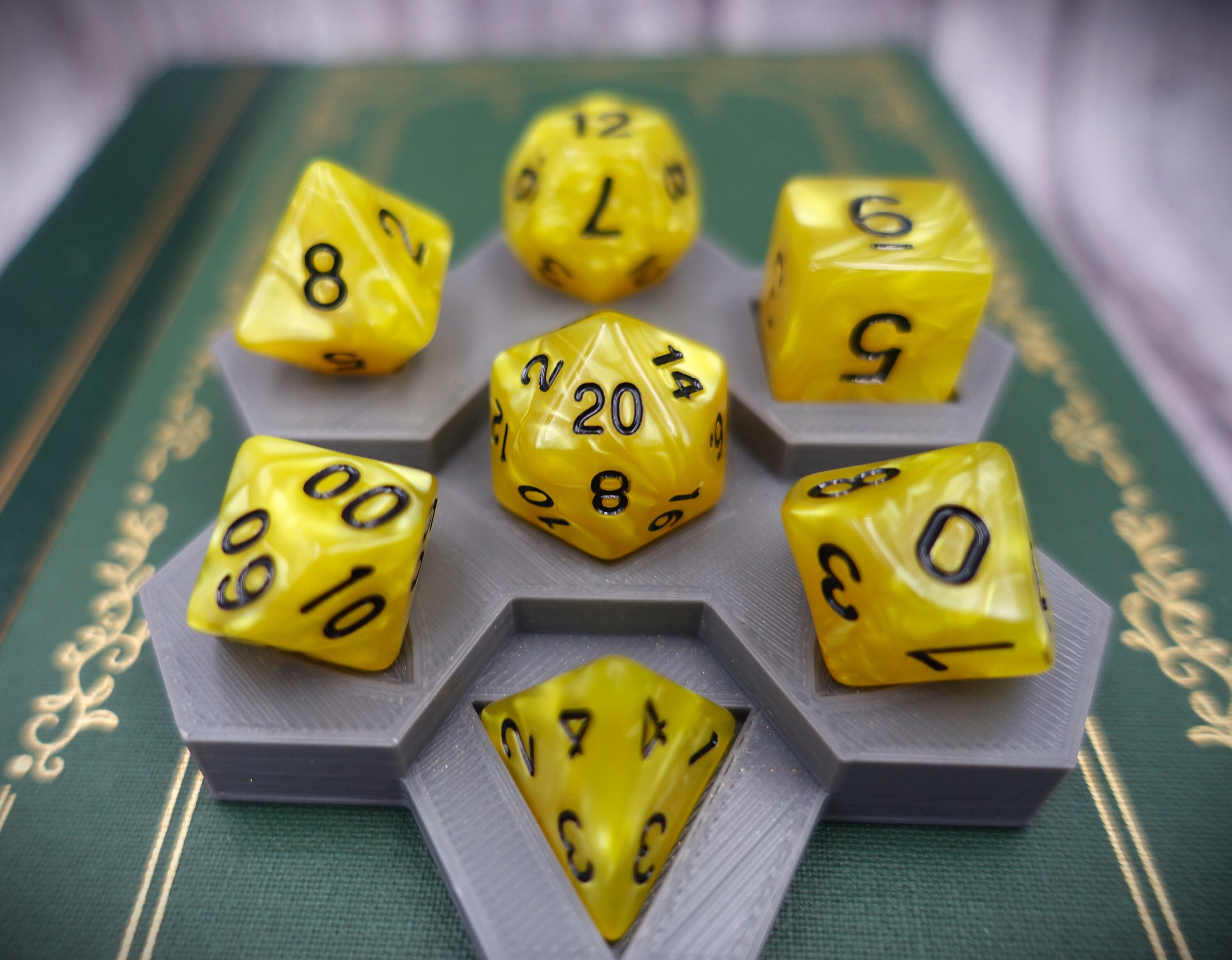 Dark Vision Dnd Potion Bottle Dice Set Yellow and Black - Etsy