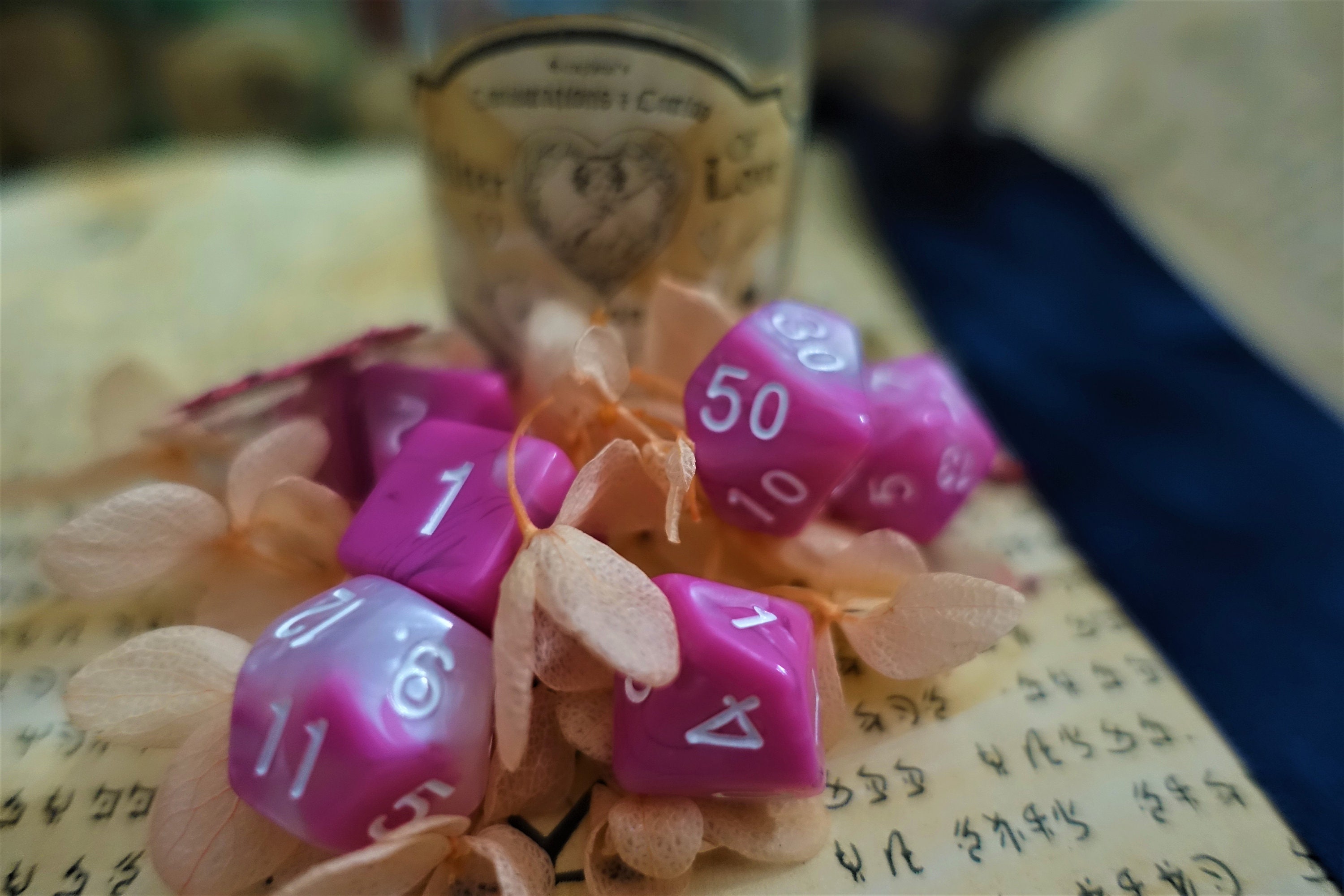 Philter of Love Potion Dnd Potion bottle dice set Pink and | Etsy