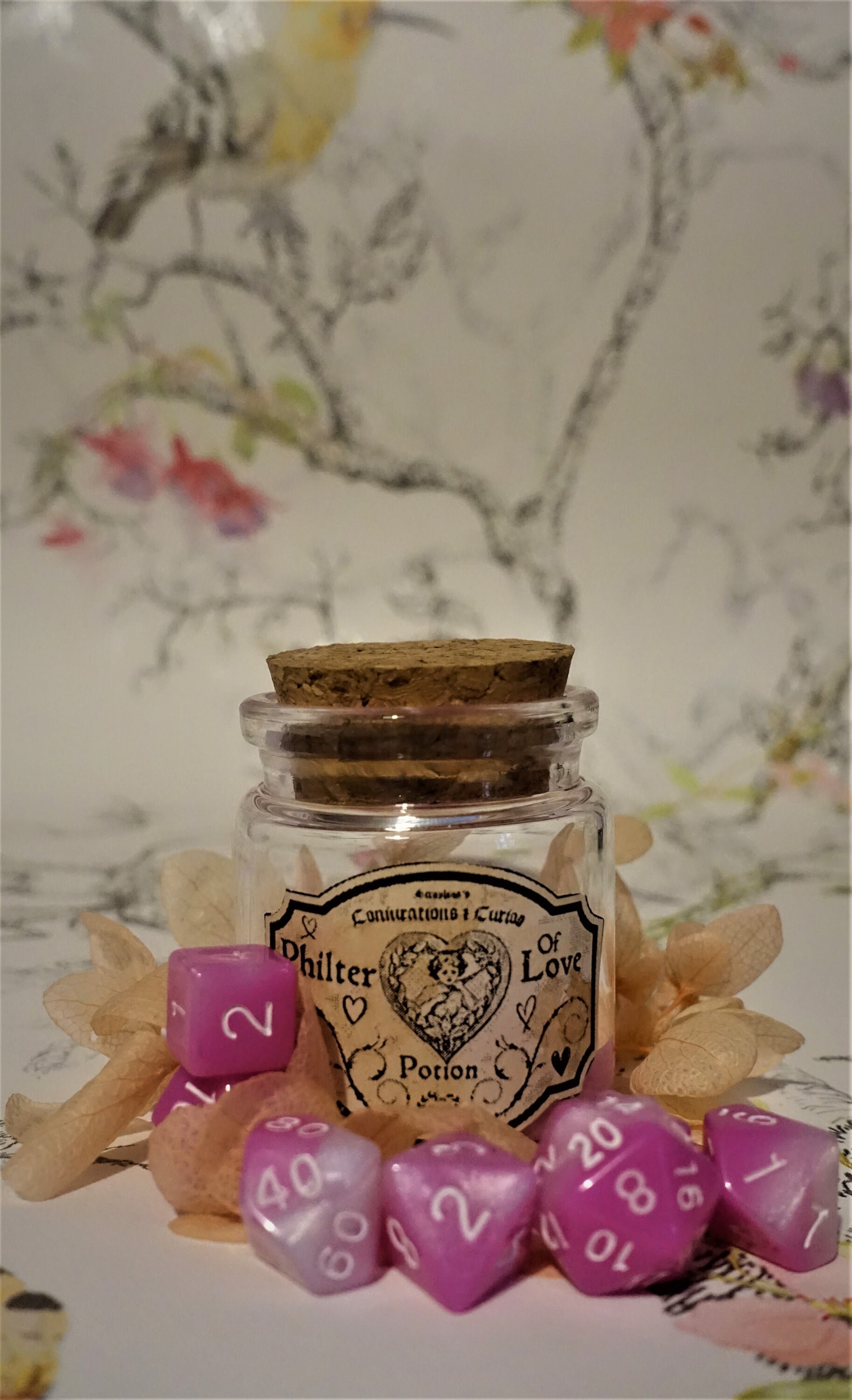 Tiny Dice Philter of Love potion DnD Potion bottle dice | Etsy