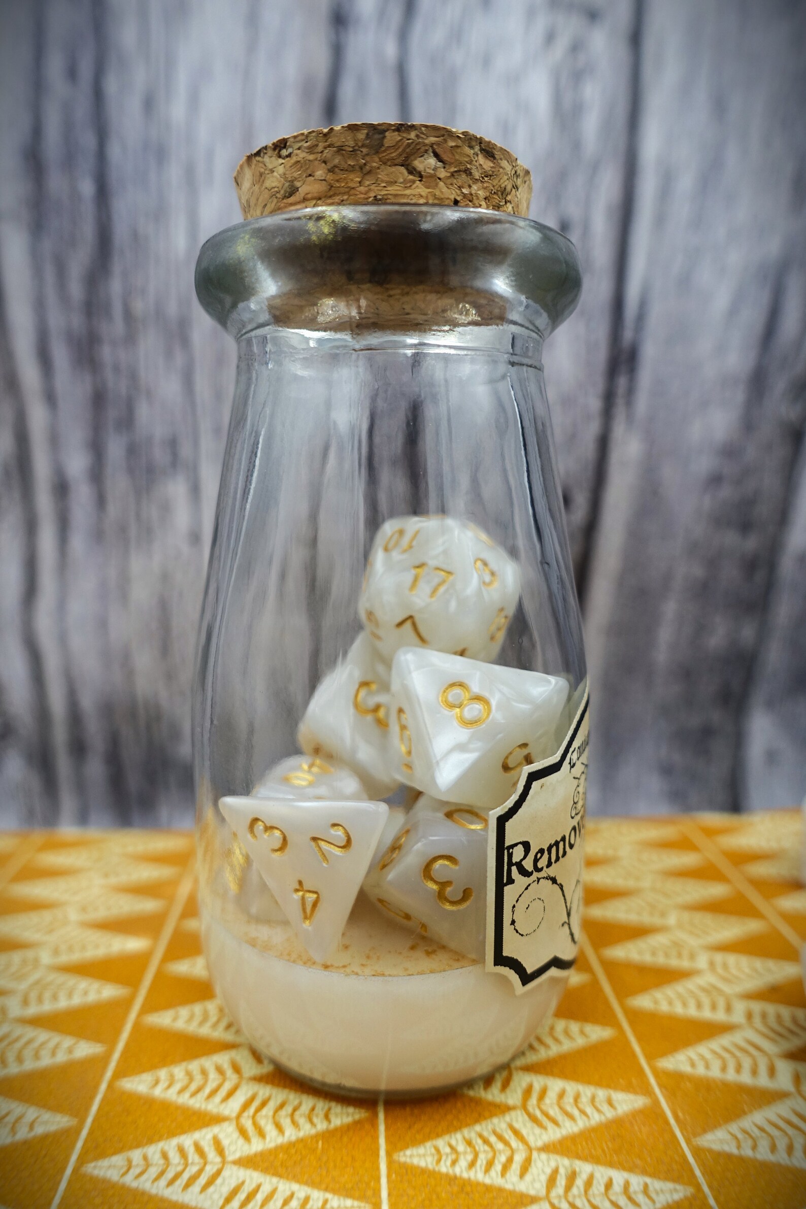 Remove Curse Dnd Potion Bottle Dice Set White and Gold - Etsy UK