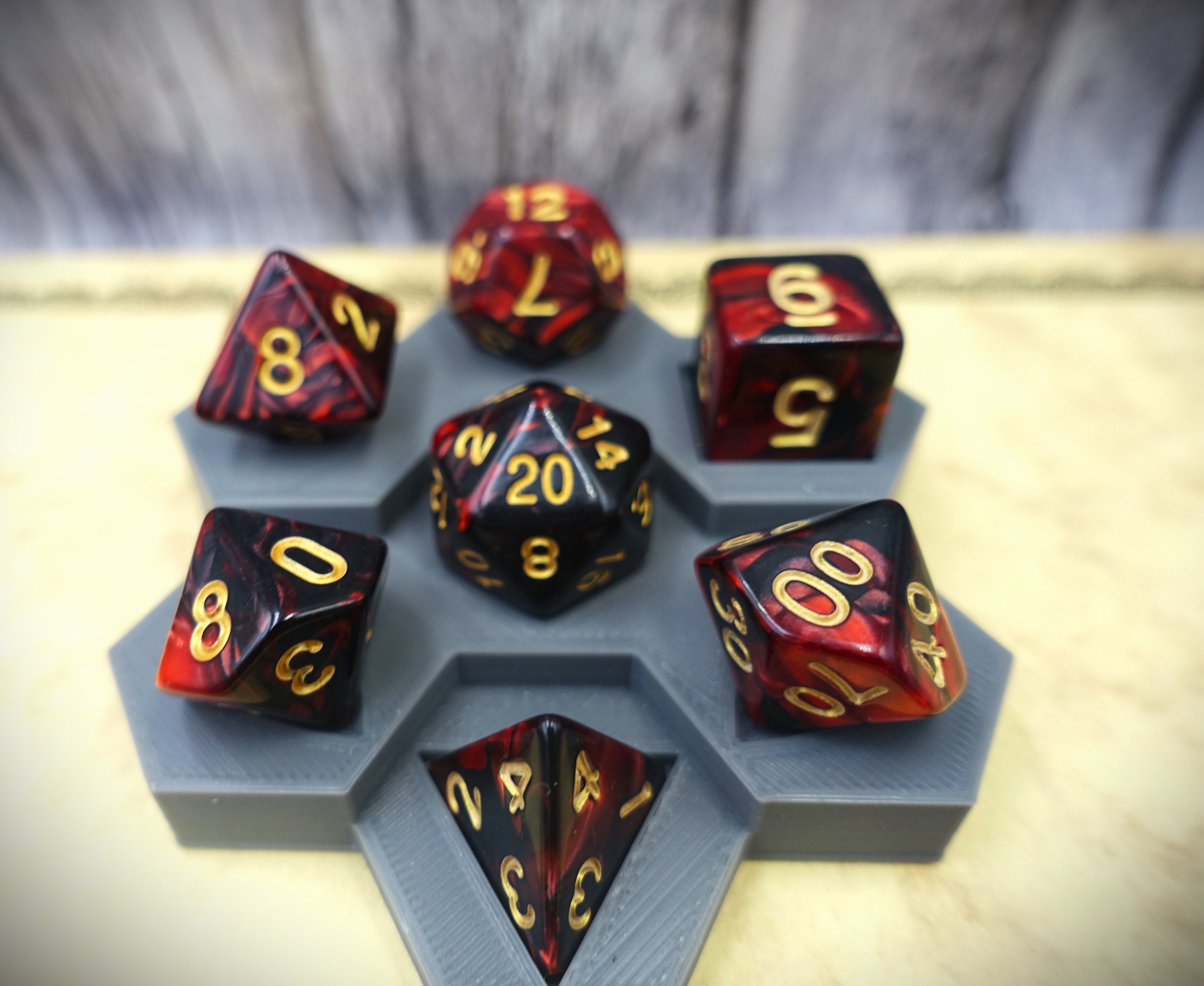 Alchemist Fire Dnd Potion Bottle Dice Set Red and Black - Etsy UK