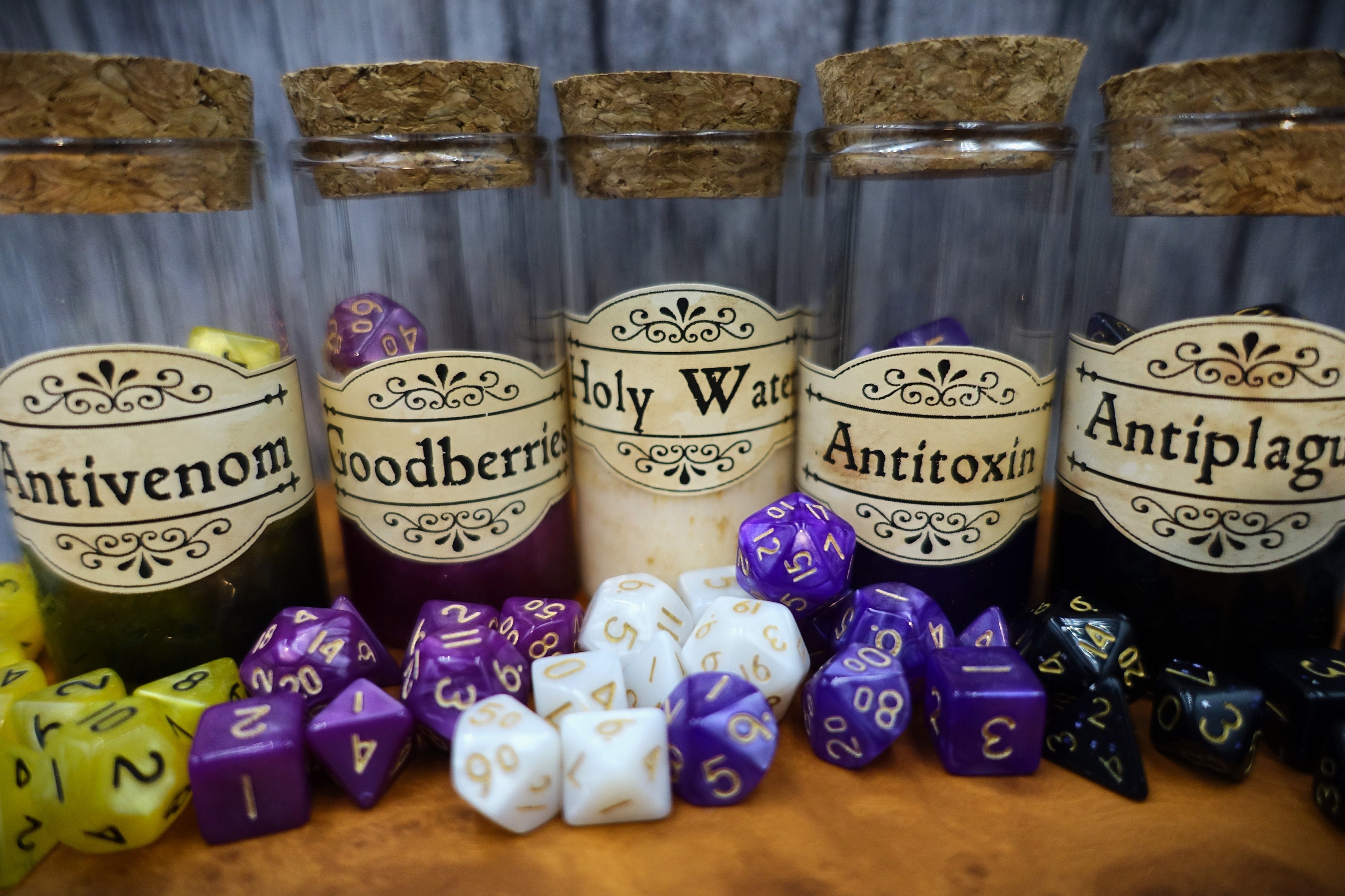 Tiny Dice Antiplague Dnd Potion Bottle Dice Set Tiny - Etsy
