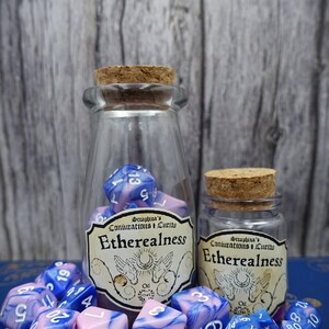 Oil of Etherealness | Dnd Potion Bottle Dice Set | Pink and Blue Swirl ...