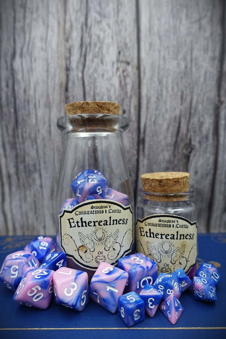 Oil of Etherealness Dnd Potion Bottle Dice Set Pink and - Etsy