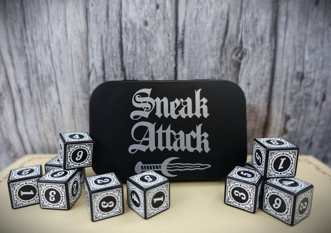 Phantom Rogue Archetype I Sneak Attack Dice I White and Black Dice I ...