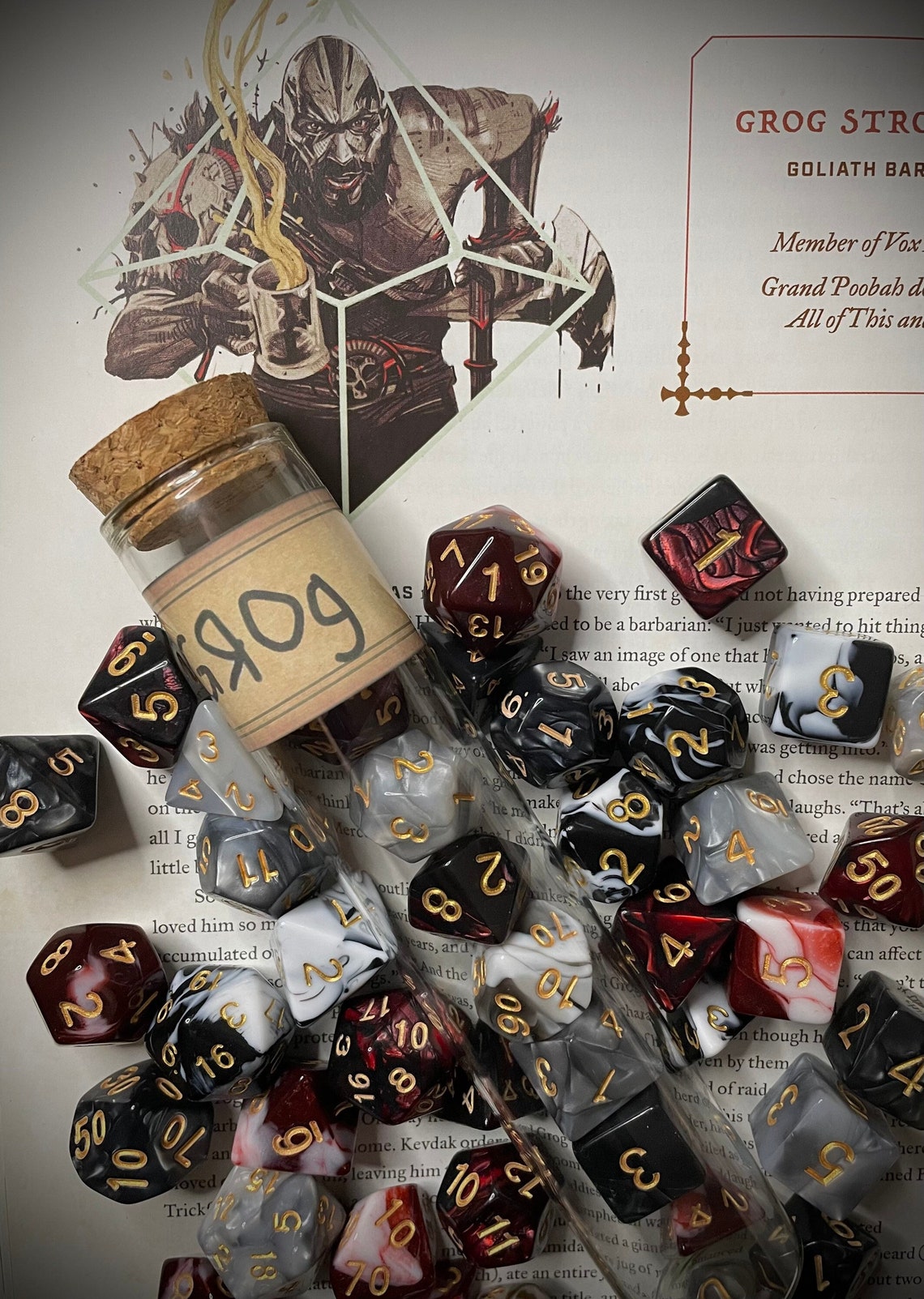 Grog I Critical Role Gift I Grog Inspired Dice I Glass Tube I Critical ...