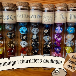 Grog I Critical Role Gift I Grog Inspired Dice I Glass Tube I Critical ...