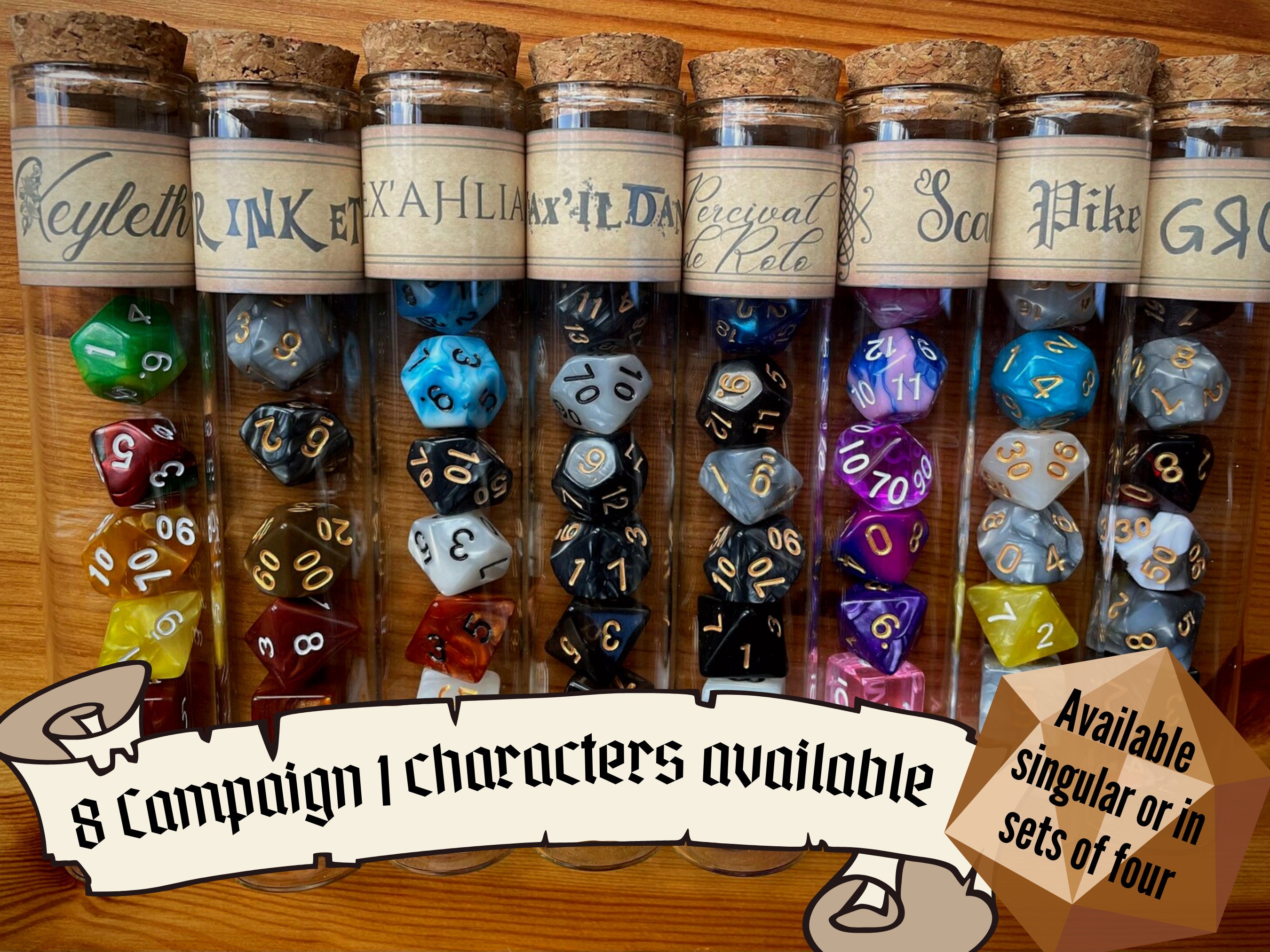 Grog I Critical Role Gift I Grog Inspired Dice I Glass Tube I Critical ...