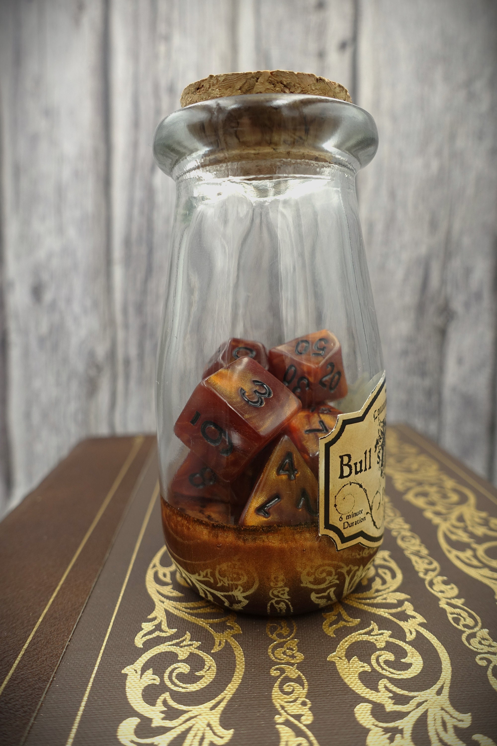 Bull's Strength Dnd Potion Bottle Dice Set Copper - Etsy