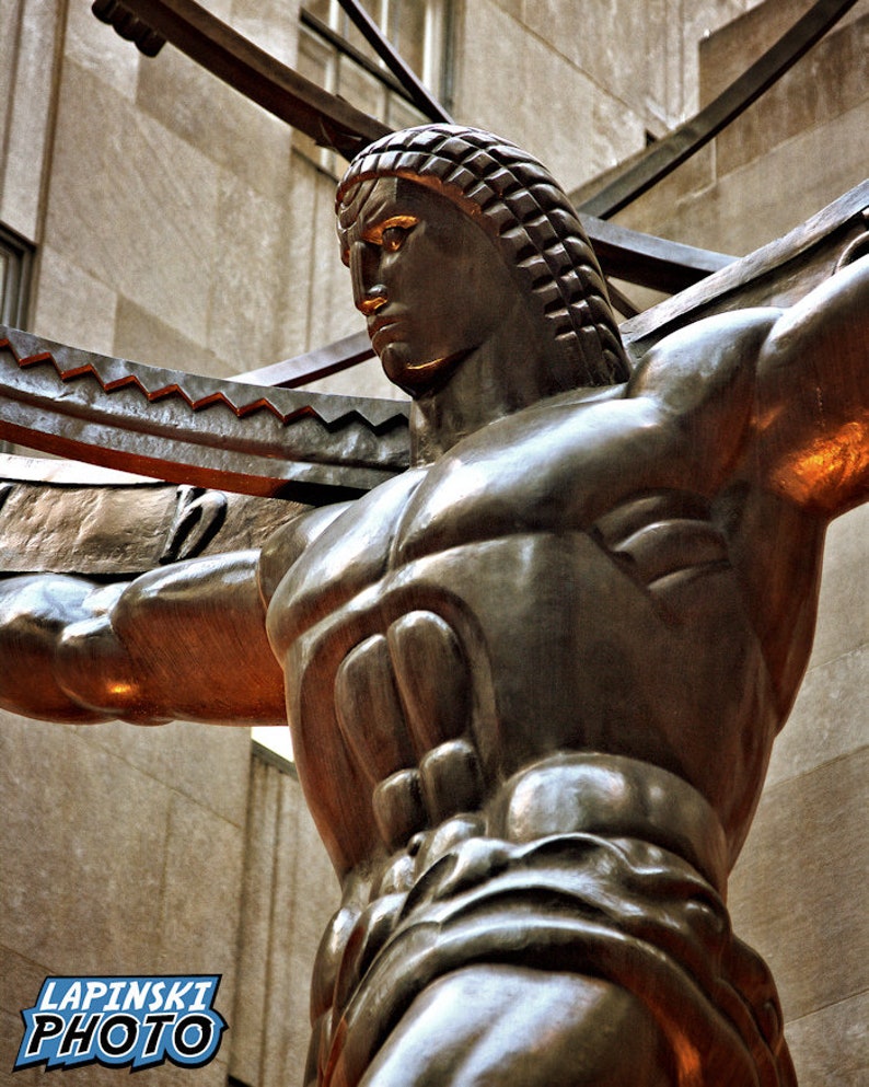 NYC Photograph, Atlas Statue, Color Photography, Wall Art, Art Print ...