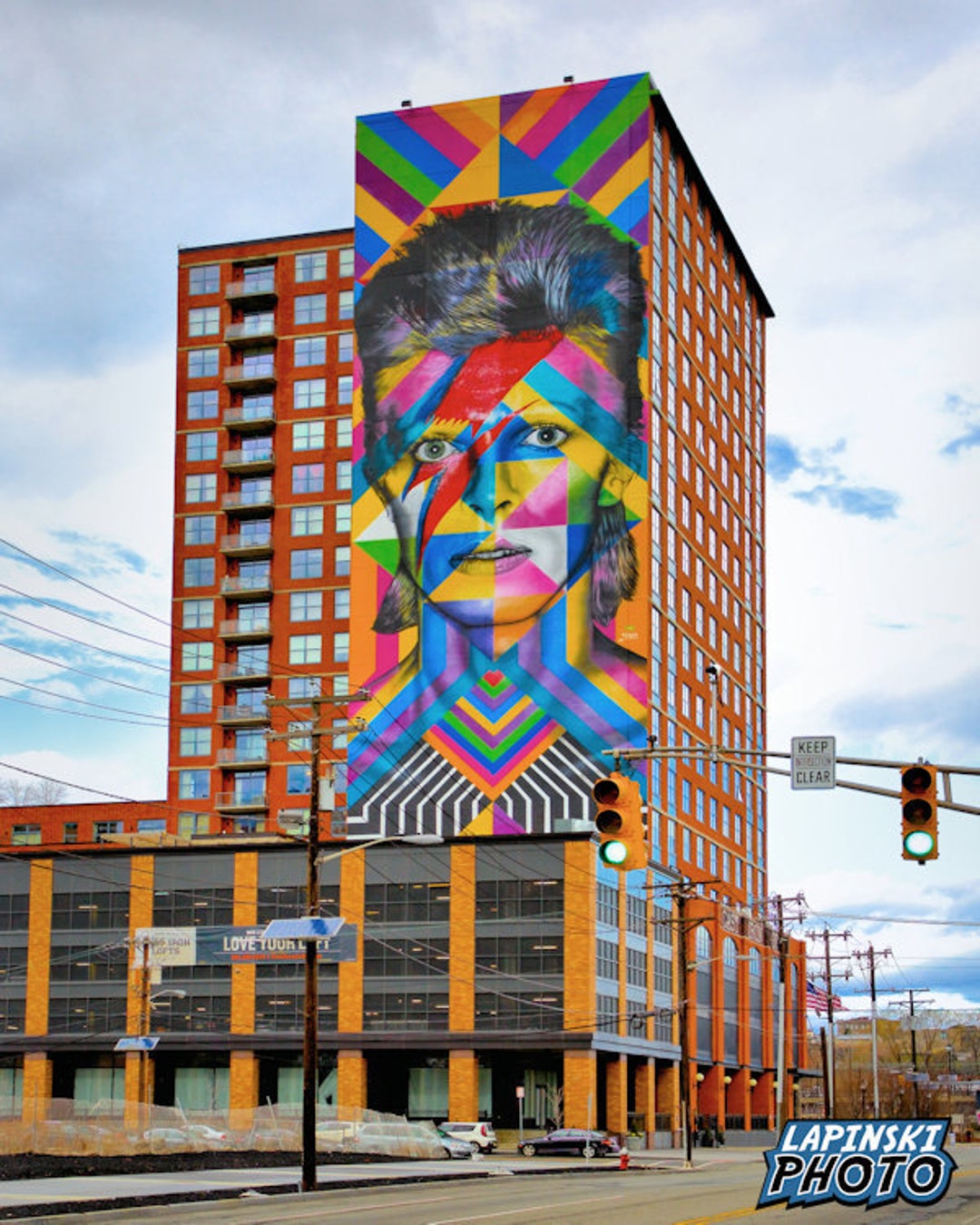 Street Art Photograph, Jersey City Color Photography, Face, Wall Art ...
