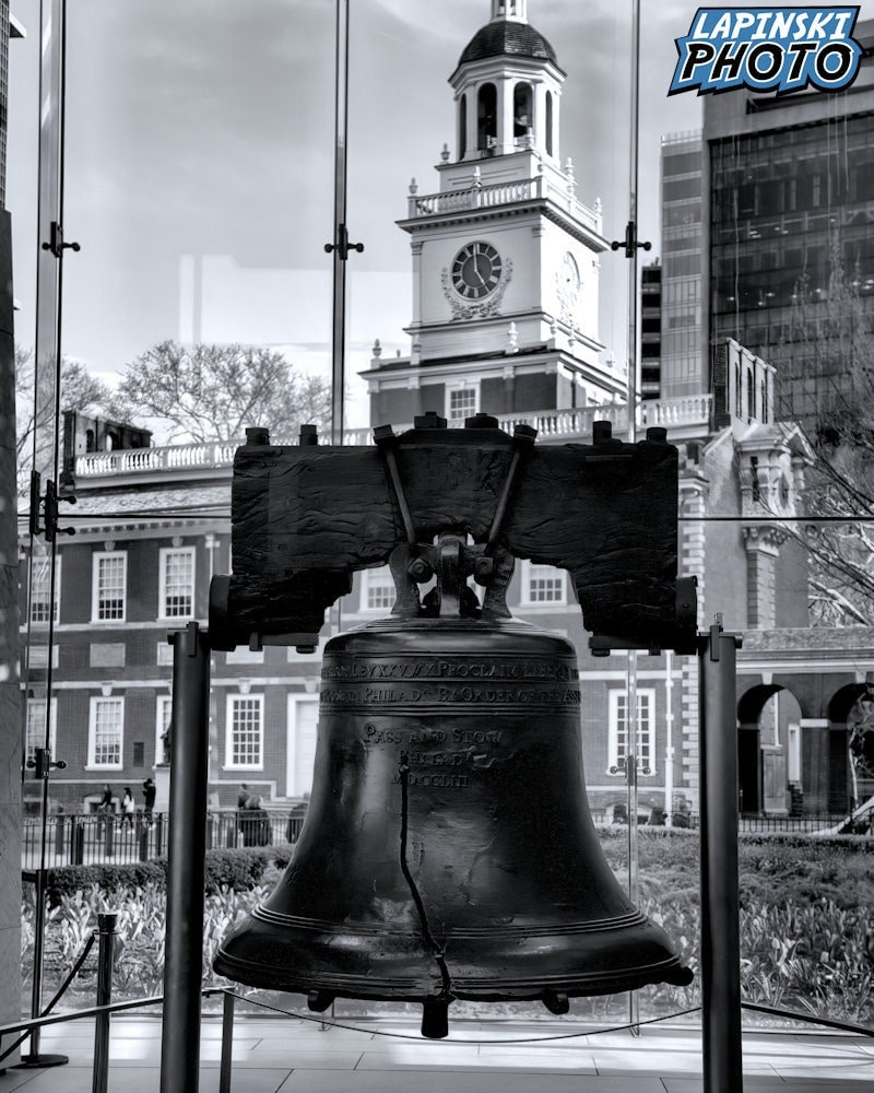 Liberty Bell Black And White