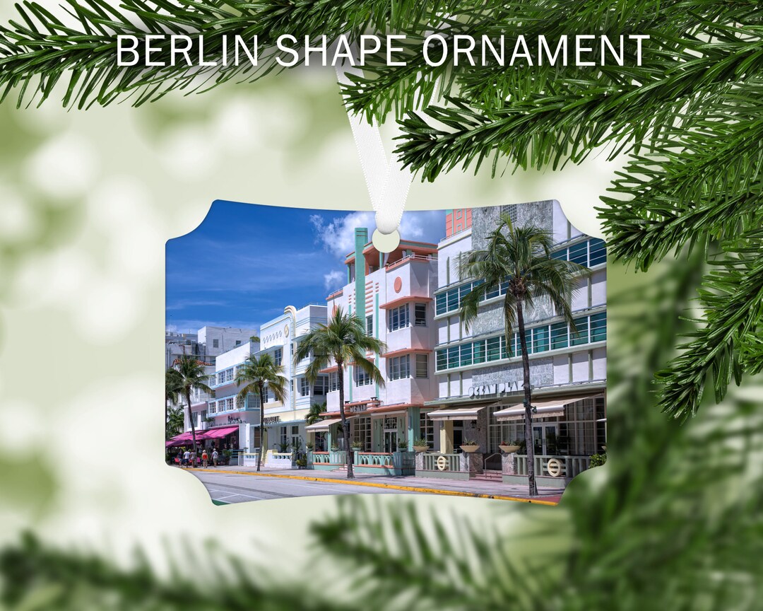 Miami Beach Ornament, Art Deco, Florida Vacation Keepsake Gifts ...
