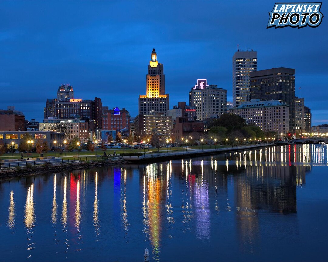 Providence, RI Photograph, Color Photography, Rhode Island, Night Photo ...