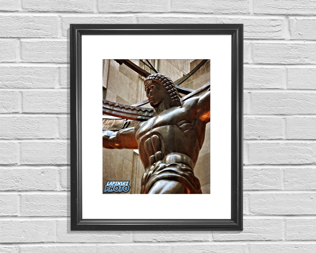 NYC Photograph, Atlas Statue, Color Photography, Wall Art, Art Print ...