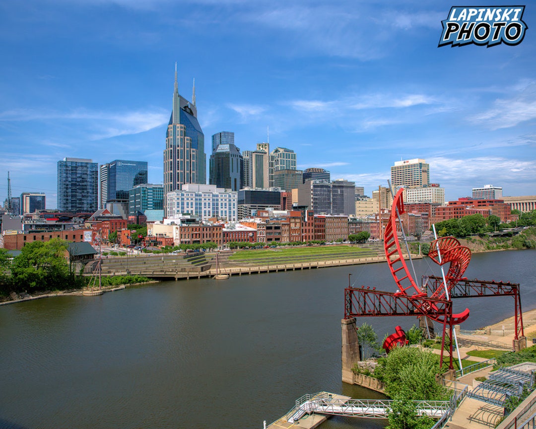 Nashville Waterfront Photograph, Color Photography, Tennessee Wall Art ...