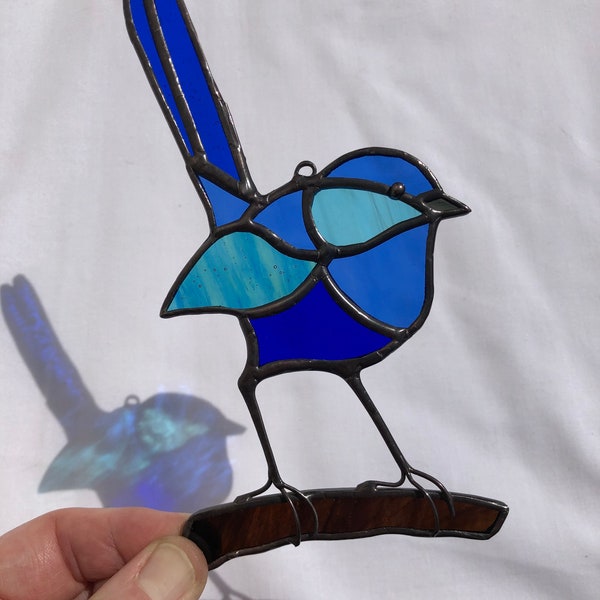 Blue Glass Bird - Etsy
