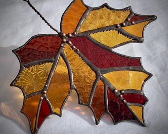 Stained Glass Leaf | Etsy
