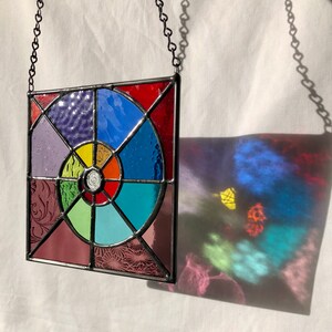 Stained Glass Rainbow Spiral Suncatcher, Vintage Glass, Leadlight - Etsy
