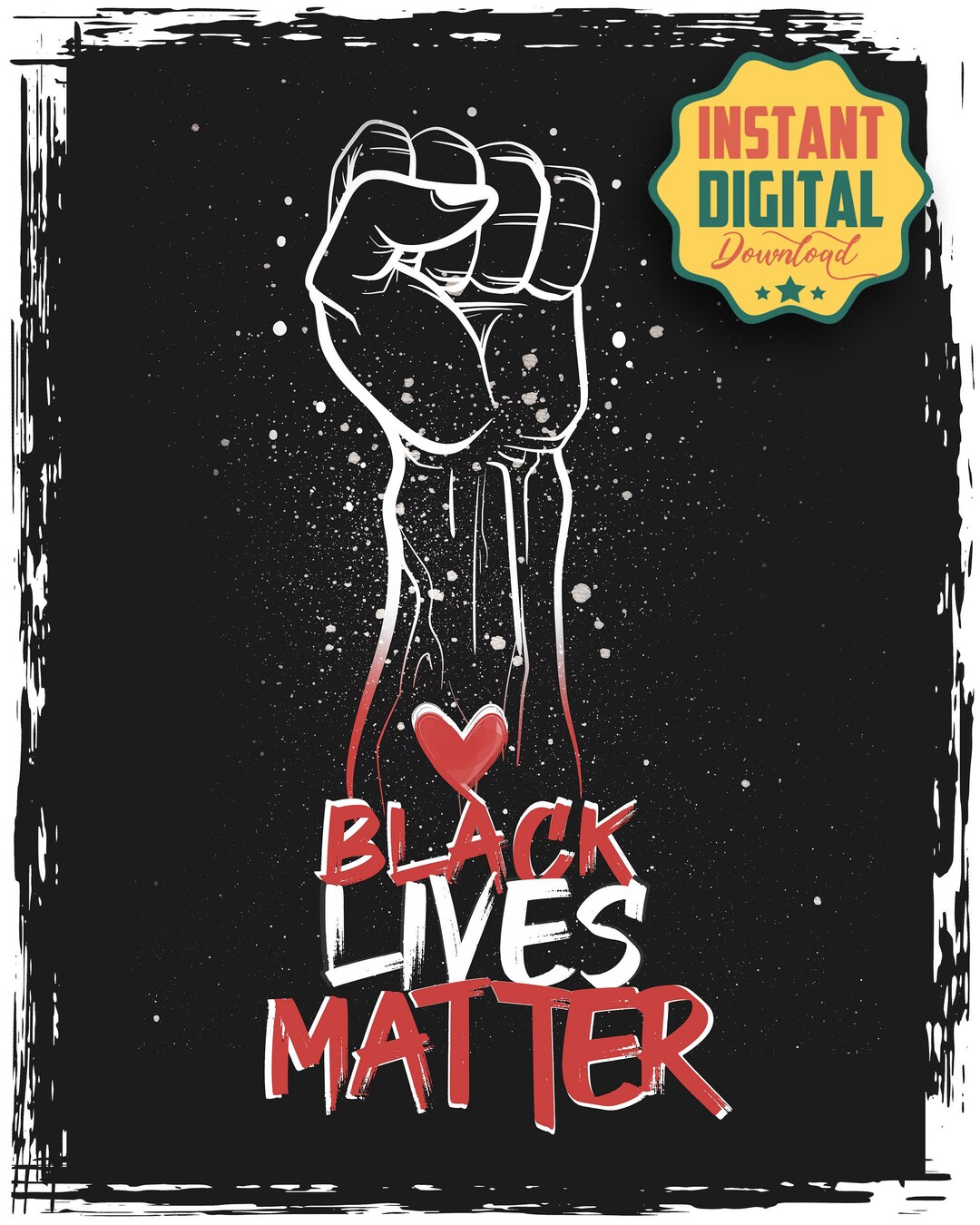 Black Lives Matter Wall Art Poster Digital - Etsy