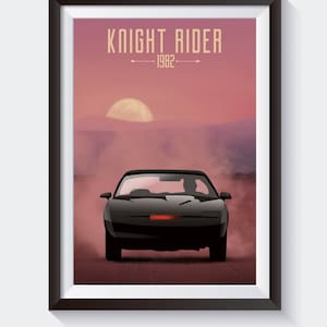 Knight Rider KITT Michael Knight TV 80s TV Series Post Vehicle Black ...