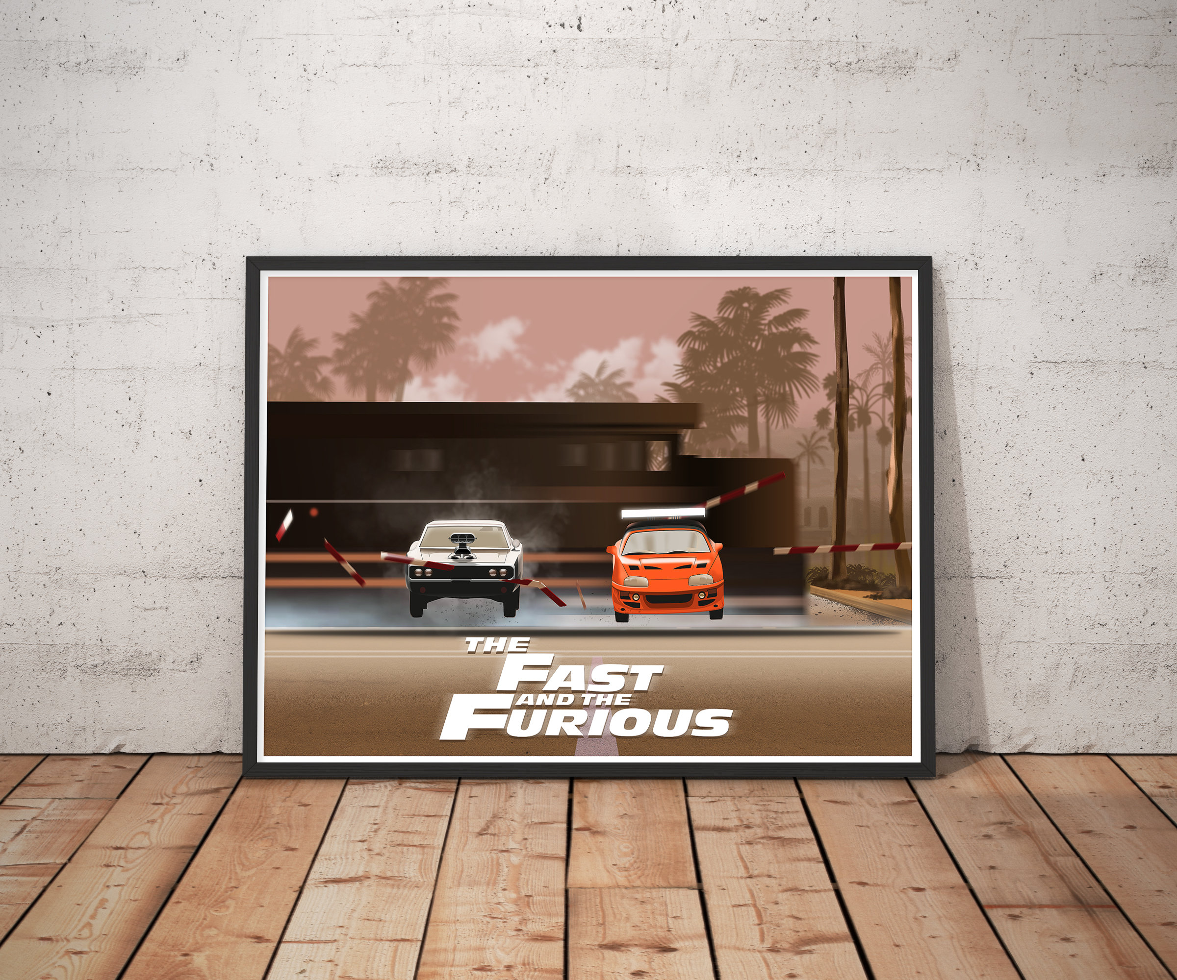 Fast and Furious Poster, A3, Illustration, Artwork, Digital Art, Vin ...