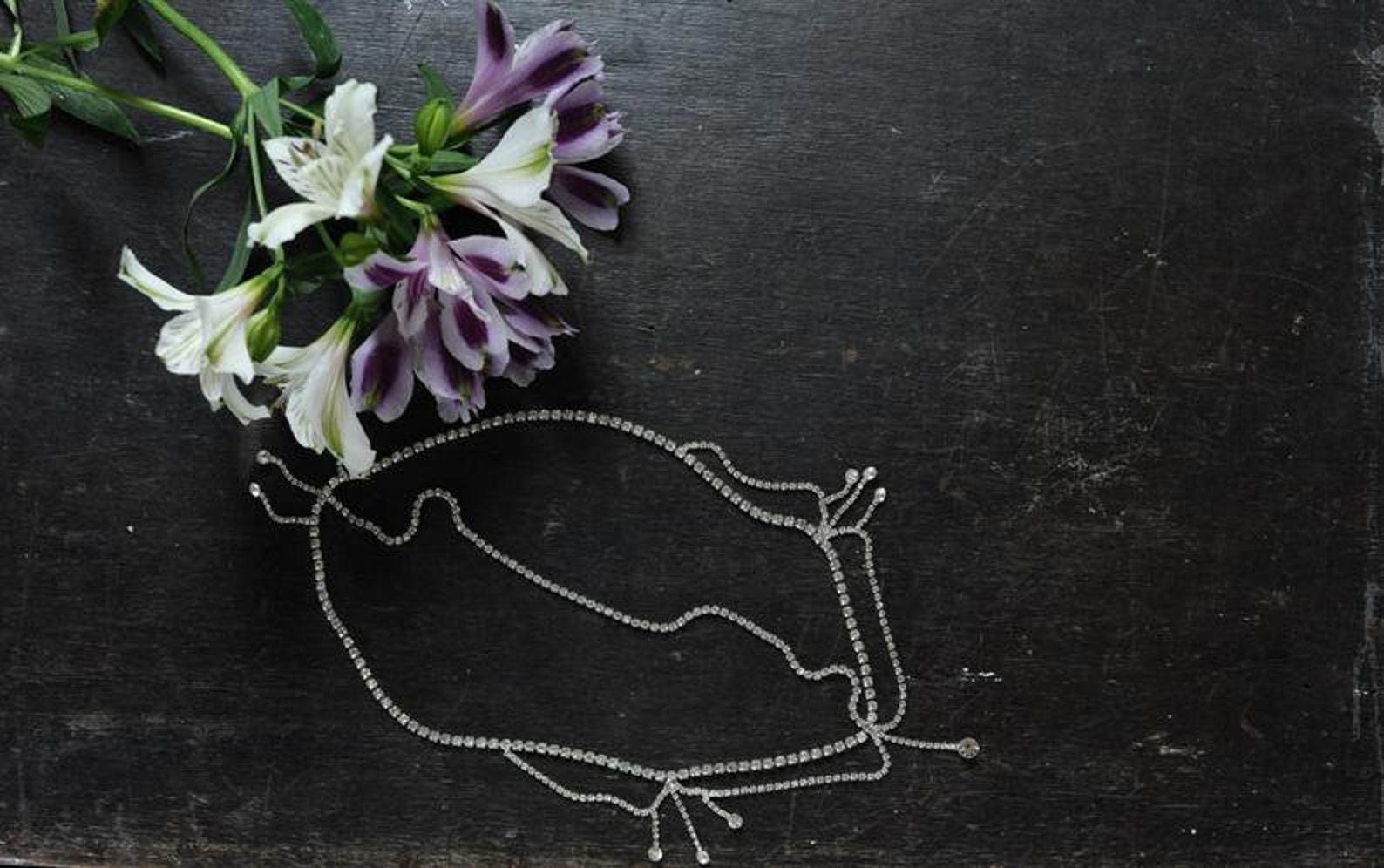 Bohemian Forehead Chain, Rhinestone Headpiece, Bridal Head Chain ...
