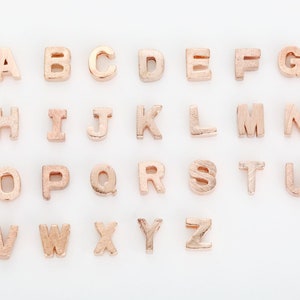 A~Z (select 26 Letter) Alphabet, Initial, Letter Satin Brass Beads ...