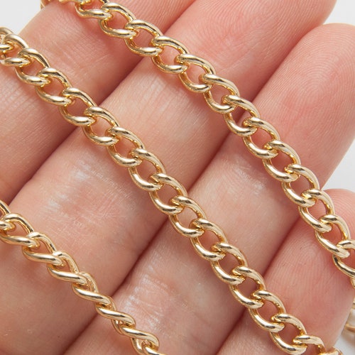 1 Meter Thick Gold Chain Jewelry Suppliessmall Curve - Etsy