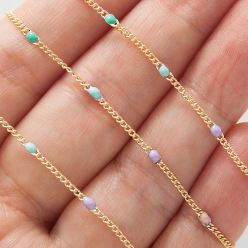 1 Meter Gold Dainty Cubic Chain Jewelry Supplies Tiny Cubic | Etsy