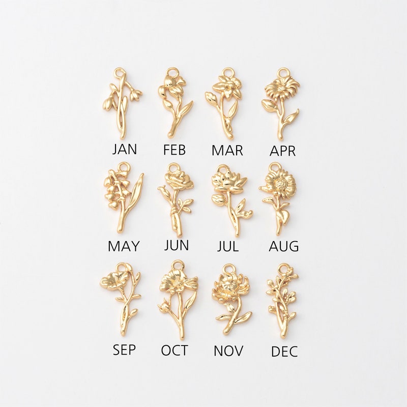 Gold Flower Charm - Etsy