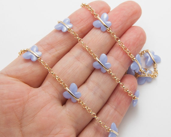 50cm gold butterfly Chain Jewelry Supplies butterfly charm | Etsy