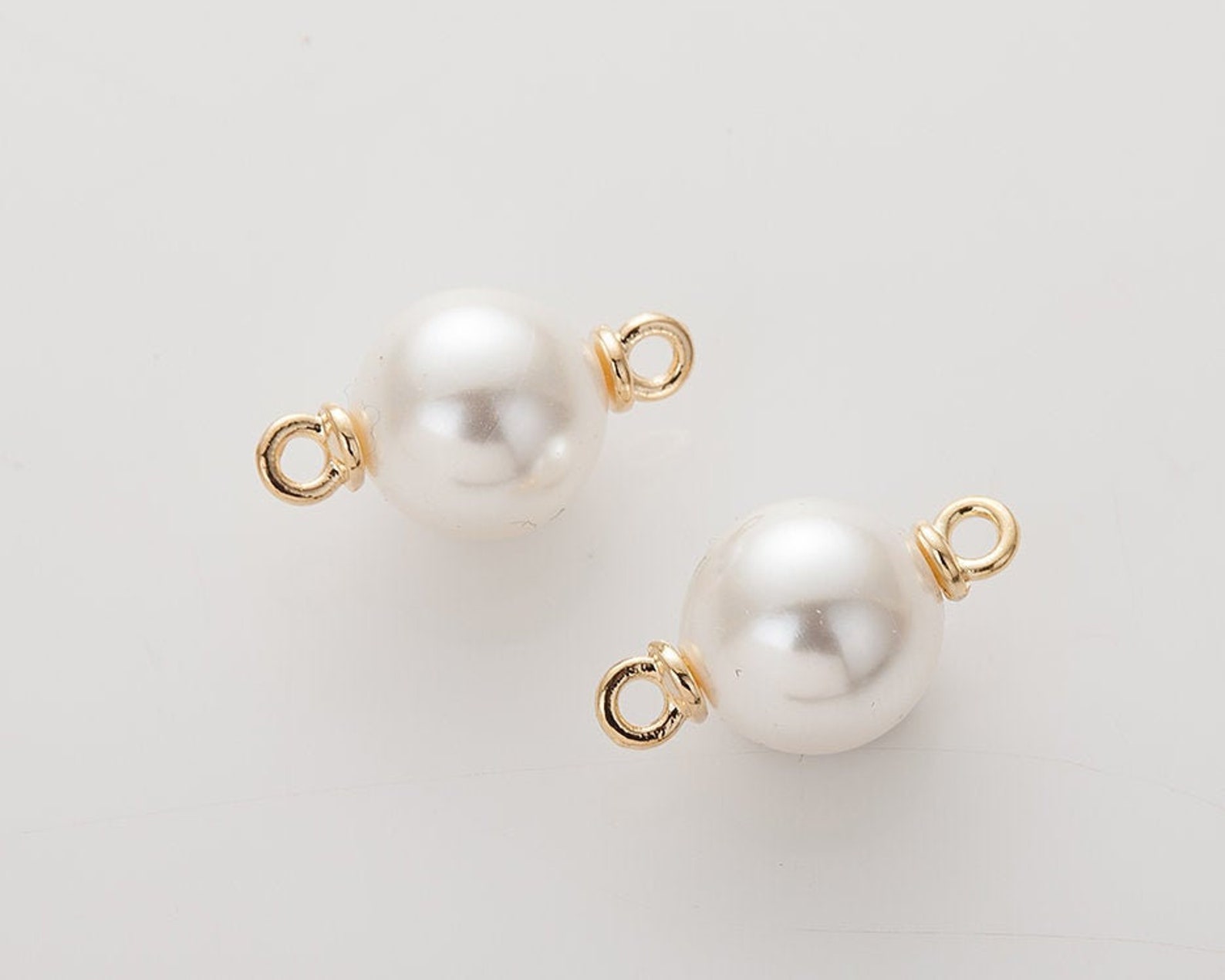 10PCS 10mm Pearl Dangle Connectorlarge Round Connector - Etsy