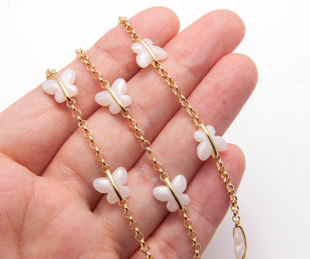 50cm - Gold Butterfly Chain Jewelry Supplies, Butterfly Charm Gold ...