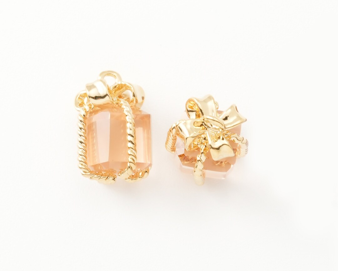 2PCS Peach Wrapped Present Gift Charms Christmas Jewelry - Etsy