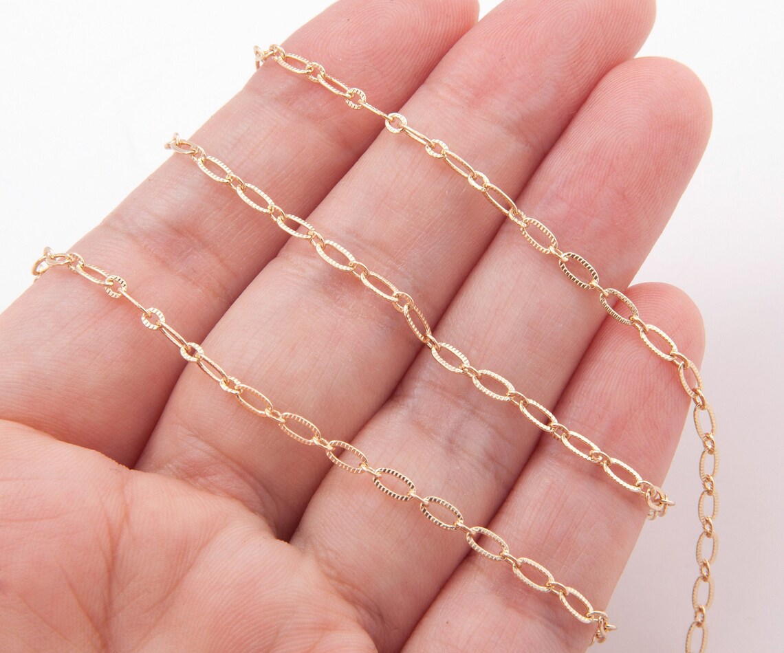 1 Meter Texture Link Chain _ Jewelry Supplies Craft - Etsy