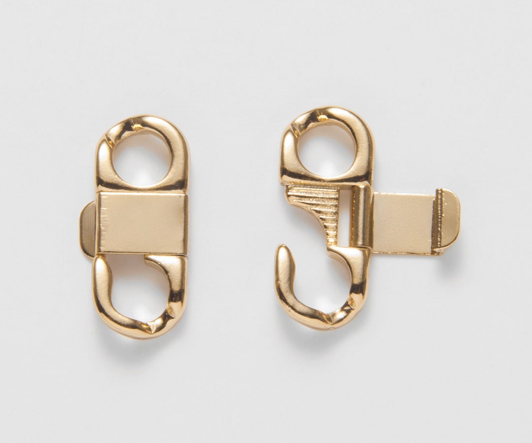 2PCS - Gold Plain Clasps, Oval Clasps, Small Clasp , Basic Supplies ...