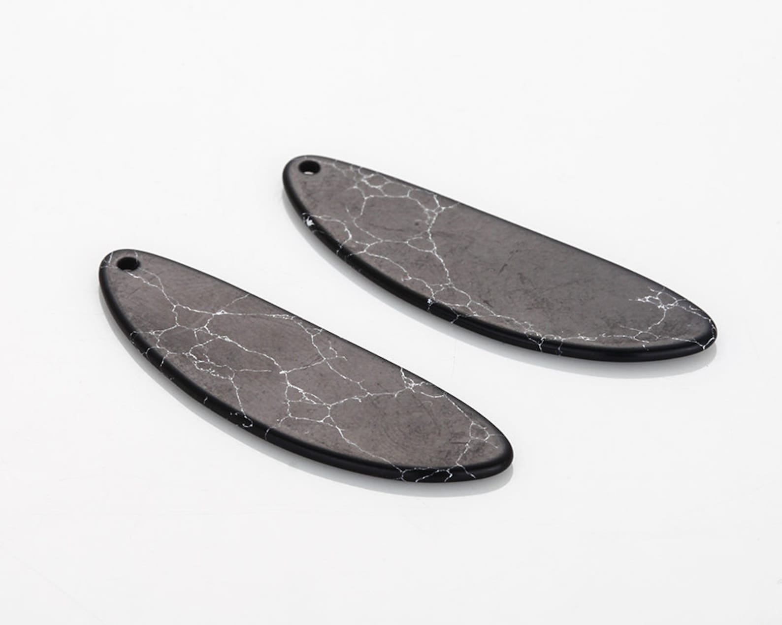 Black Marble Disc 13x40mm Marble Disc With 1 Drilled Hole - Etsy