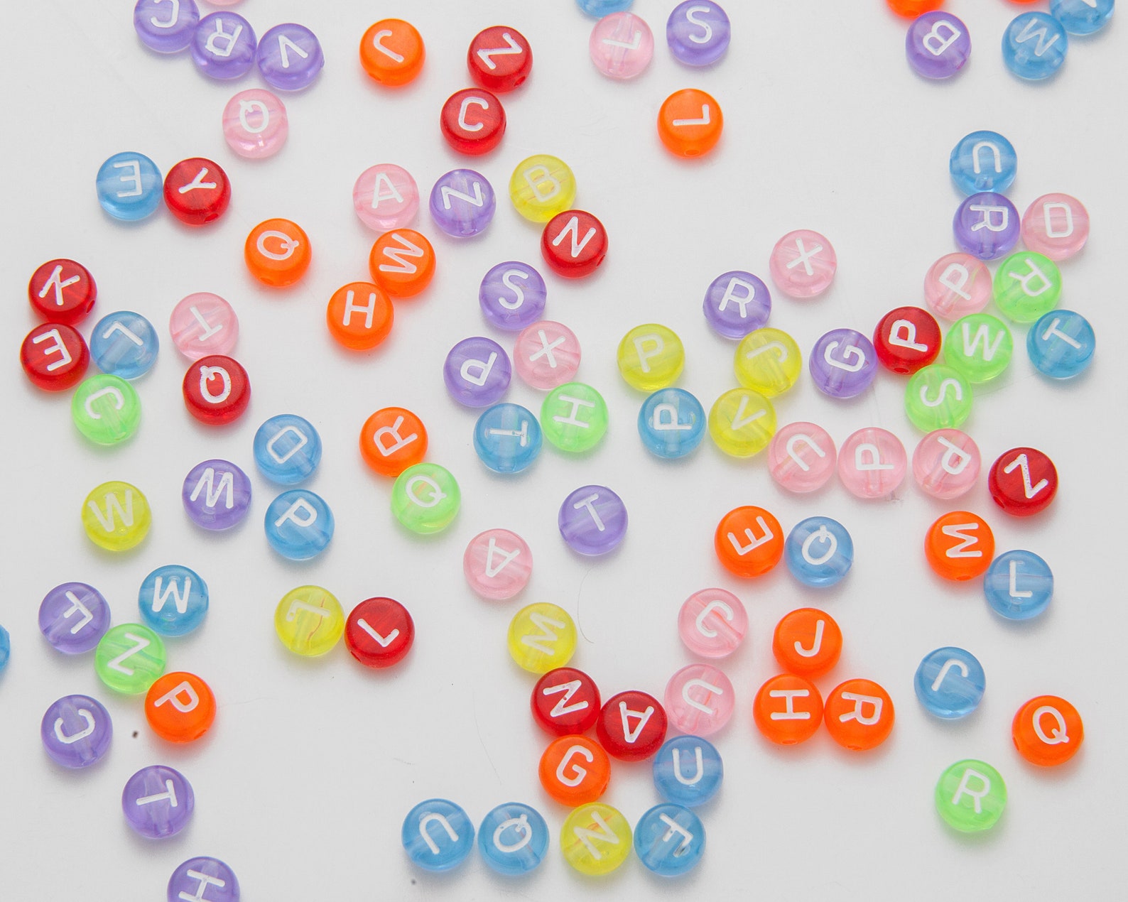 20 Grams 150PCS Alphabet Acrylic Bead Mix round Bead - Etsy