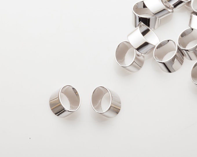 Round Connector, Round Tube Pendant, Tube Necklace Supplies, Polished ...