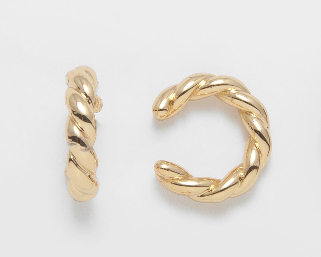 2pcs Twisted Ear Cuff, Dainty Ear Cuff, Hoop Ear Cuff, Conch Ear Cuff ...