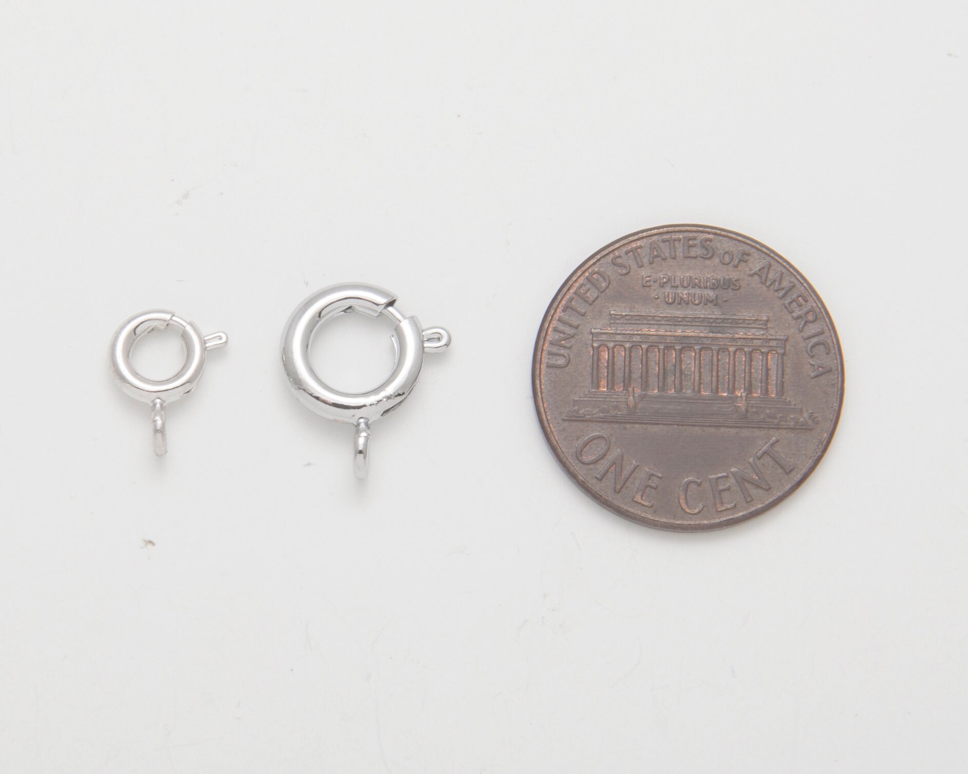 10PCS Silver Spring Clasp Ring Clasps Spring Clasp Basic - Etsy Ireland