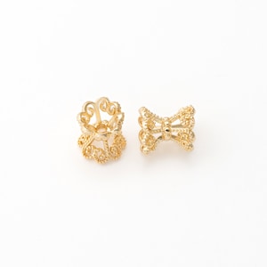 10PCS - Gold Wire Wrap Spacer Beads, Large Antique Hourglass Beads ...