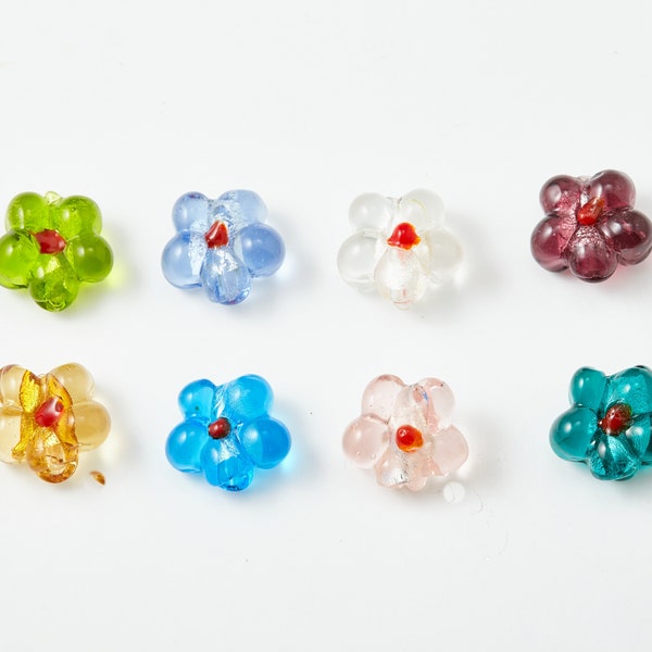 Glass Flower Beads - Etsy
