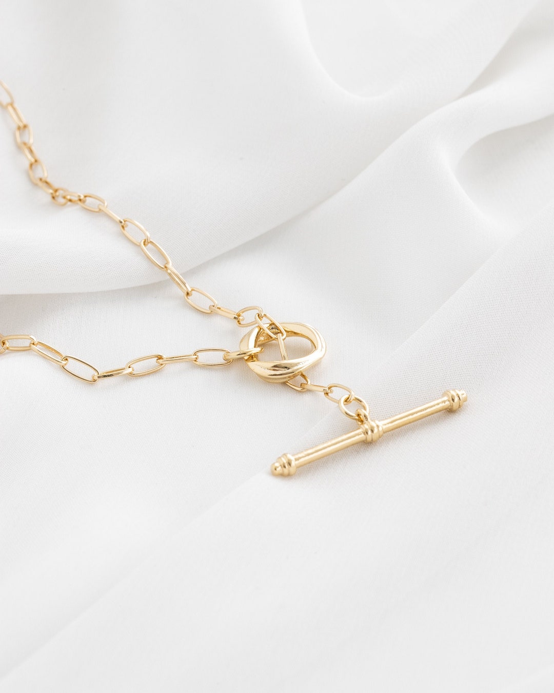 1PC Gold Toggle T Bar Pendant, Making Bracelet, Jewelry Craft, Real 14K ...