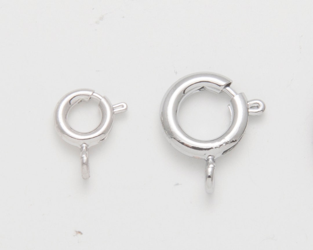 10PCS Silver Spring Clasp, Ring Clasps, Spring Clasp, Basic Supplies ...