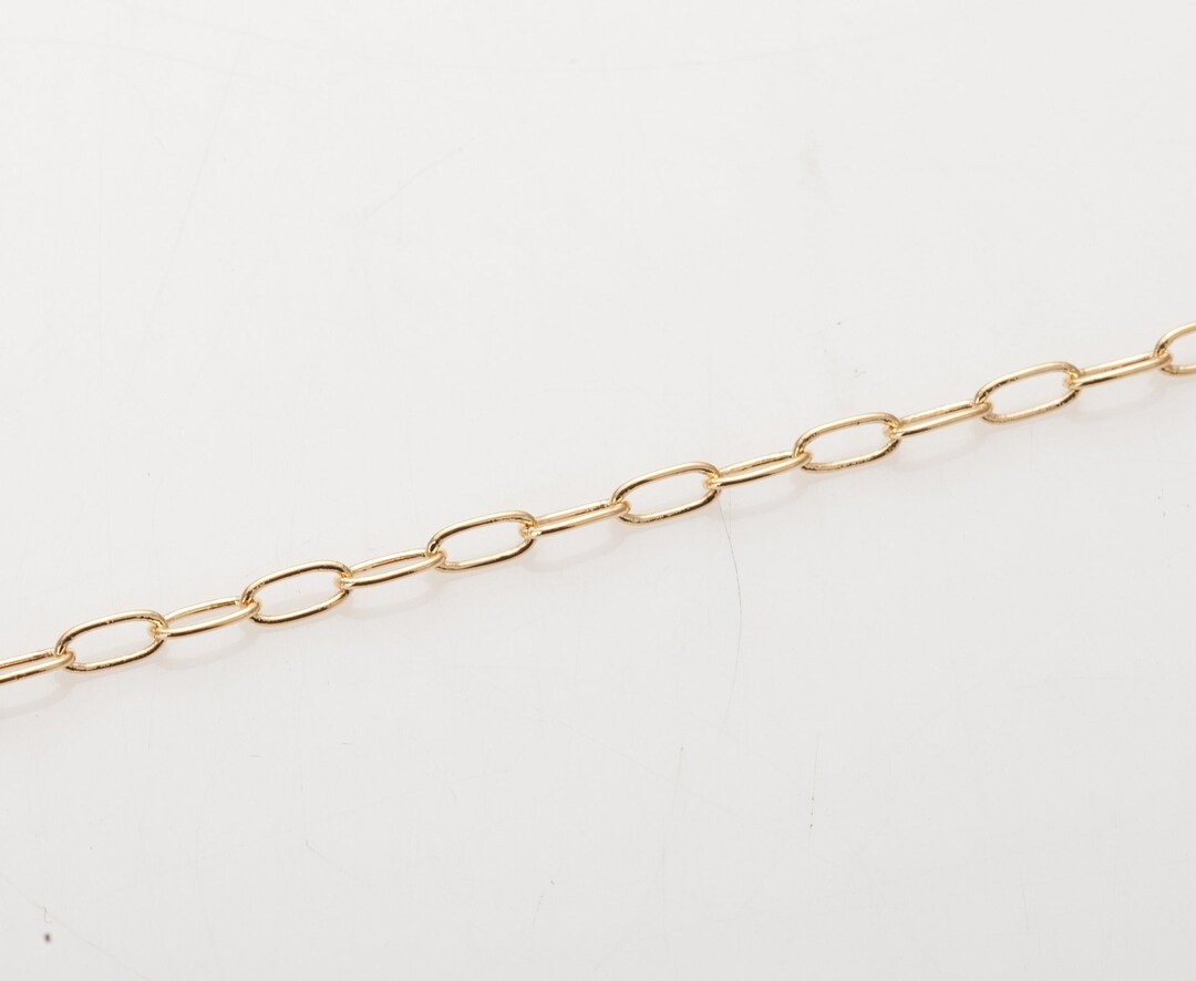 1 Meter - Unique Chain , 2.4x6mm 0.7T Chain , Vintage Making Necklace ...