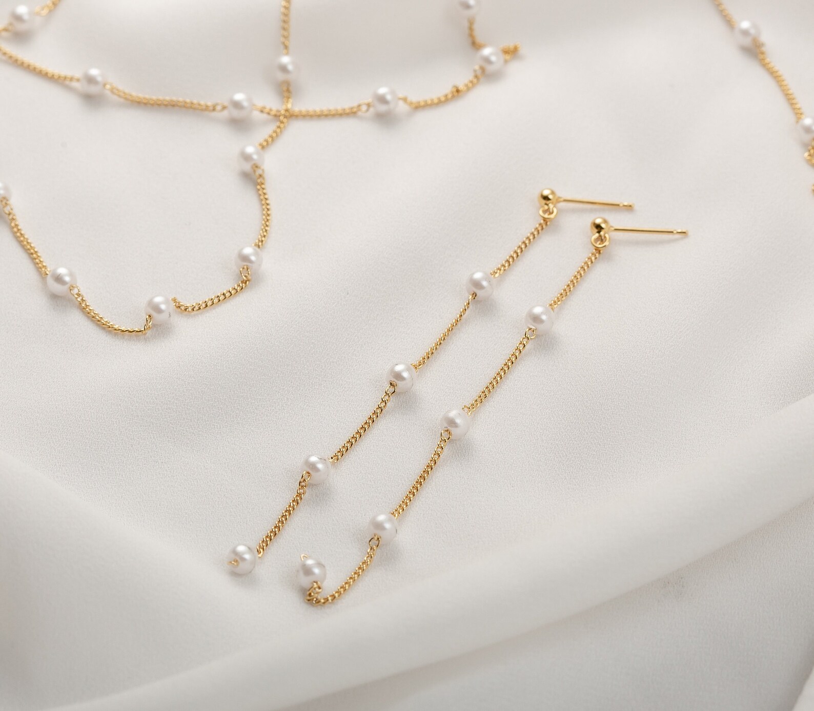 1 Meter Pearl cream White 4mm Hand Made Chain 130s Chain - Etsy