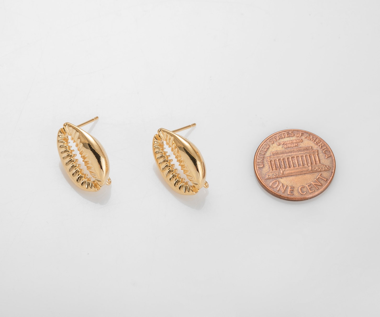 2PCS Cowrie Shell Post Earring Shell Earrings Making Craft - Etsy