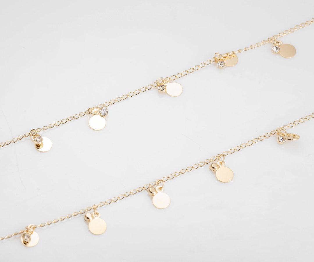 1 Meter 6mm Round , 3mm Cubic , Hand Made Chain Necklace Jewelry ...